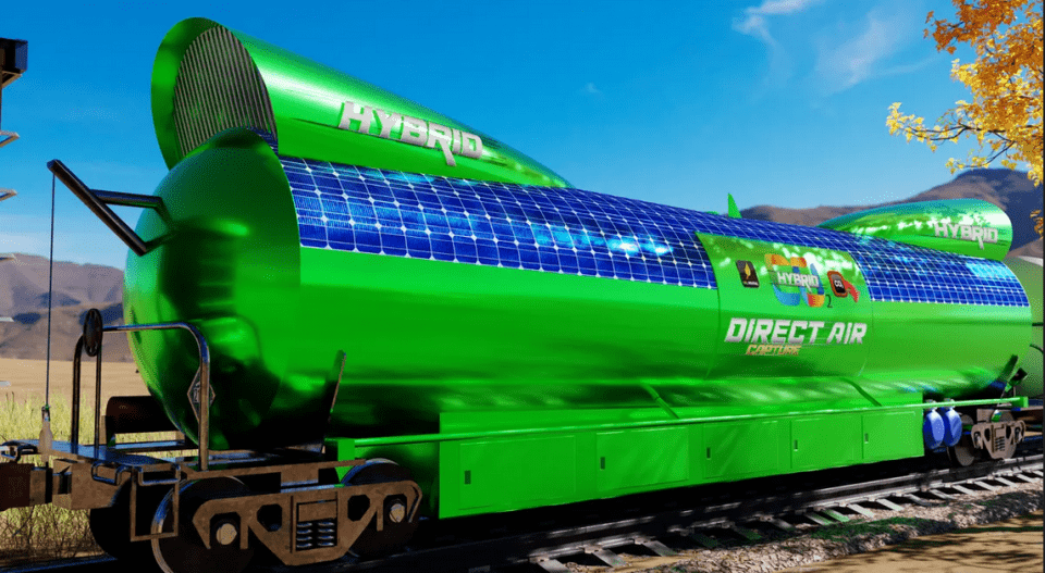 CO2Rail Company, Carbon Capture Train Suck Carbon Dioxide